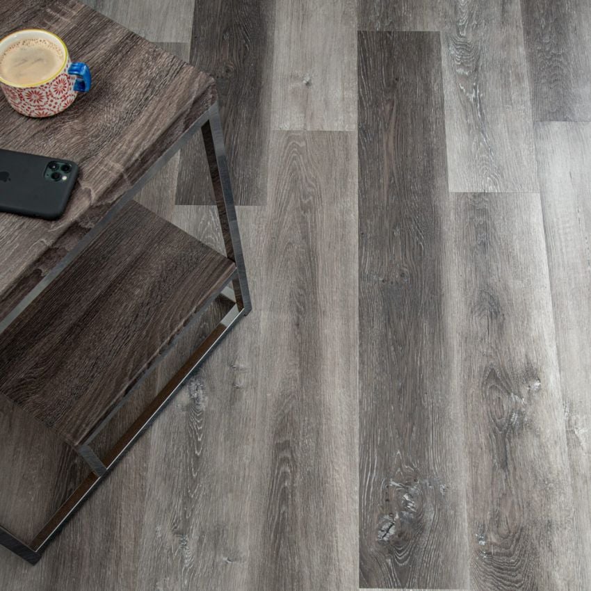 Bestlaminate Vinduri Ultra Aspen Gray Oak 5mm 20 mil Vinyl Flooring w/Pad