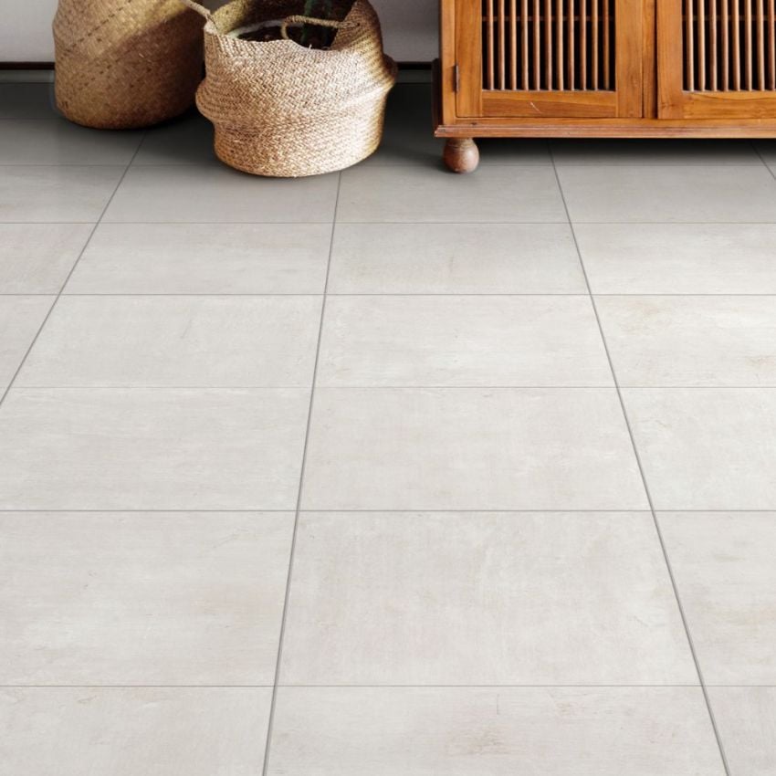 COREtec SPC Tile Romano Cement VV840-12272 SPC Vinyl Tile Flooring